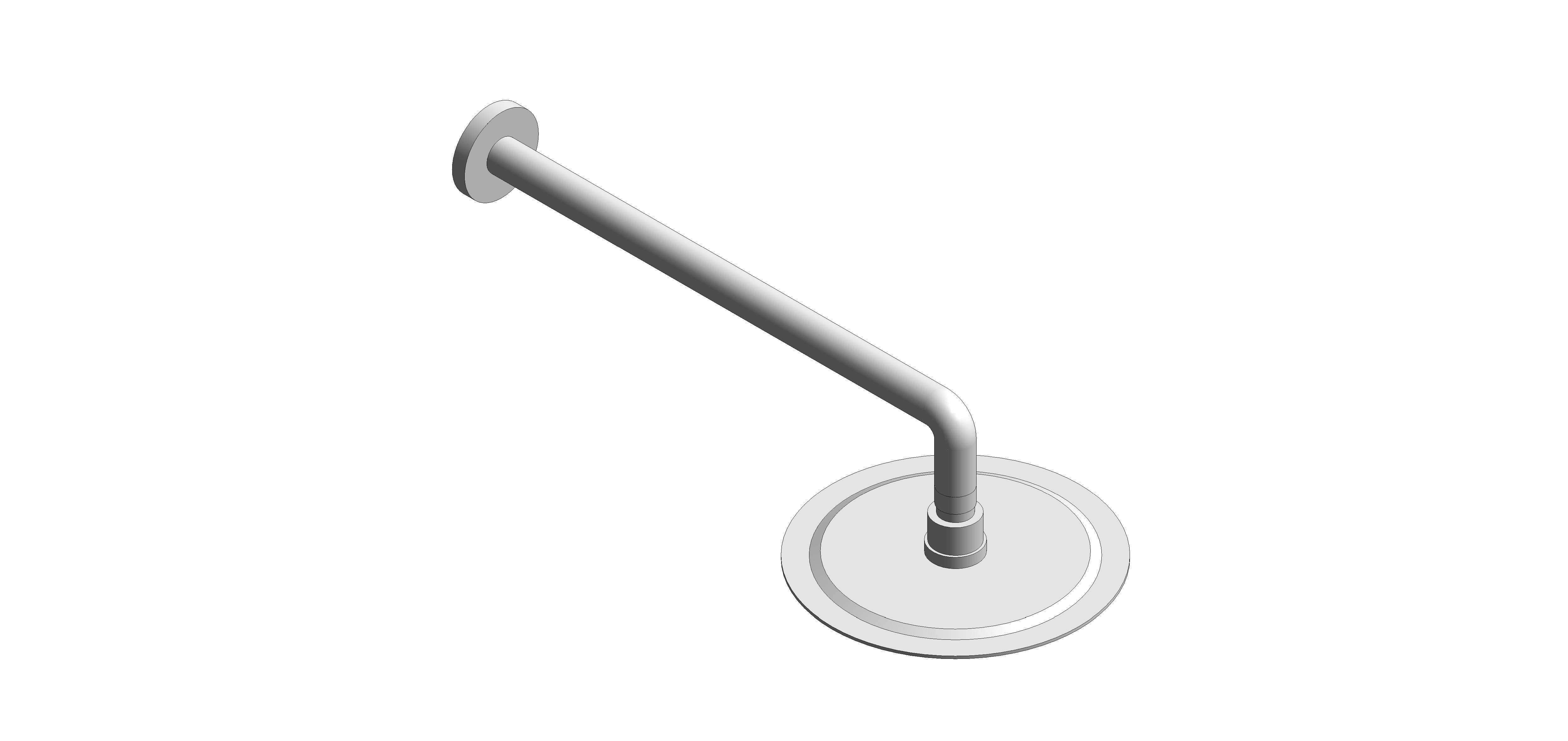 bimstore - VADO - AQUABLADE Round Slimline Head and Arm 200mm (8 ...